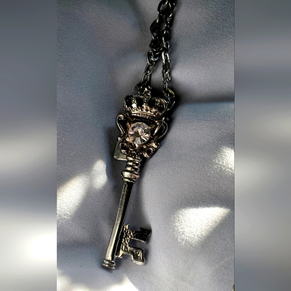 Jewelry | Key With A Crown Necklace And A Heart Lockett 3 Inches | Poshmark